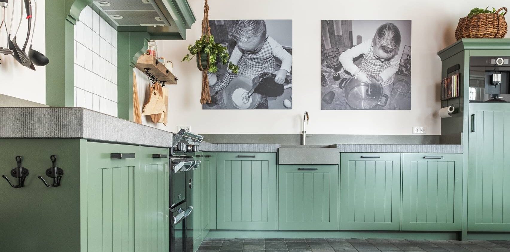 Sfeervolle groene keuken - NDR Keukens